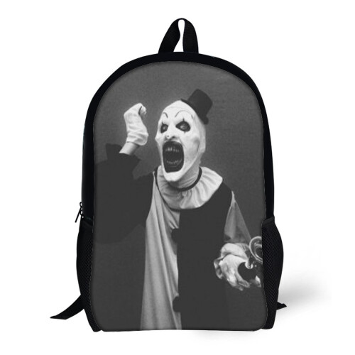 Backpacks Terrifier Art The Clown Horror 17inch School Bag on OnBuy