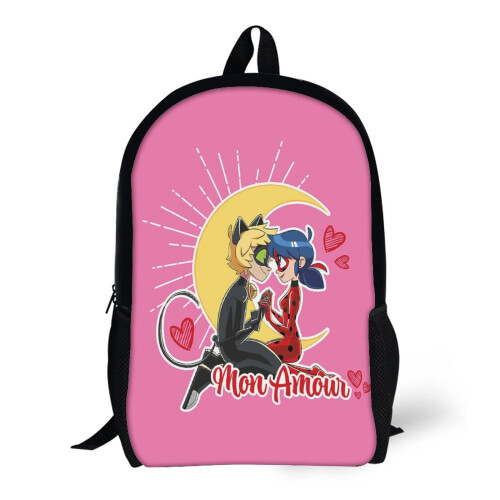 Backpacks Miraculous Ladybug - Valentine's Day Collection - Mon Amour with Cat Noir 17inch ...