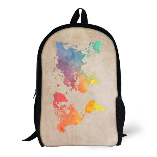Backpacks World Map Maps 17inch School Bag on OnBuy