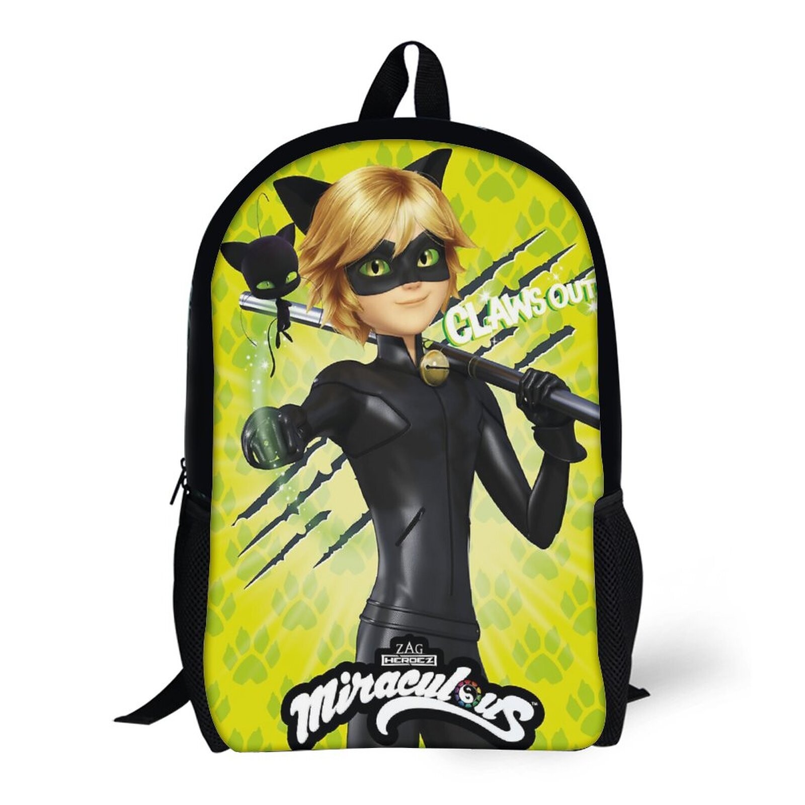 Backpacks Miraculous Ladybug - Character Focus Cat Noir Claws Out ...