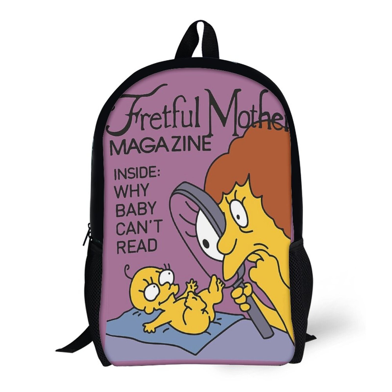 Backpacks Fretful Mother Funny The Simpsons Inspired Magazine From 90's ...