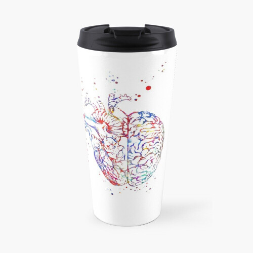 Coffee Mug Brain and heart, brain anatomy, heart, heart anatomy ...
