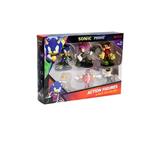 Sonic Prime Action Figures 6 Pack Set 2 | 6 7.5cm Sonic The Hedgehog ...