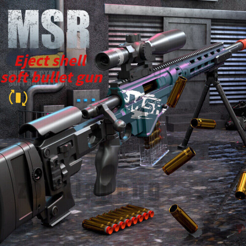 Kids MSR Sniper Rifle Toys Blasters Gun Pistol Foam Pellet Shell ...
