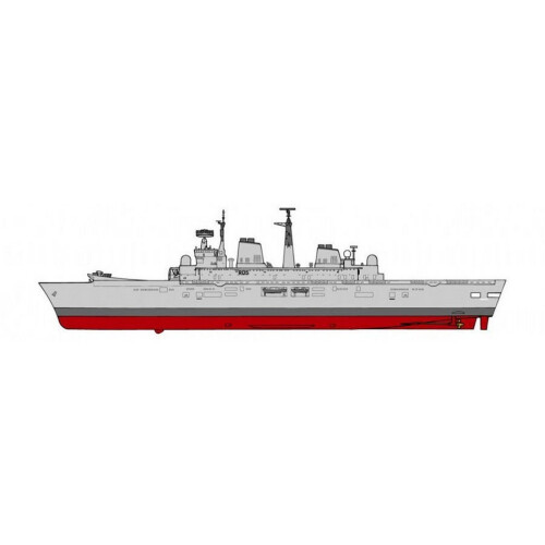 1:700 HMS Invincible Light Aircraft Carrier Falklands War model kit on ...
