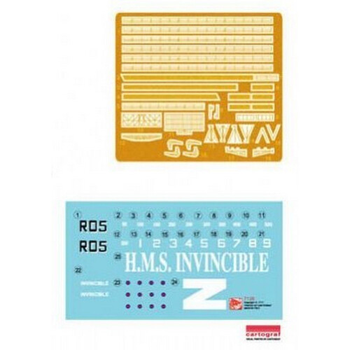 1:700 HMS Invincible Light Aircraft Carrier Falklands War model kit on ...