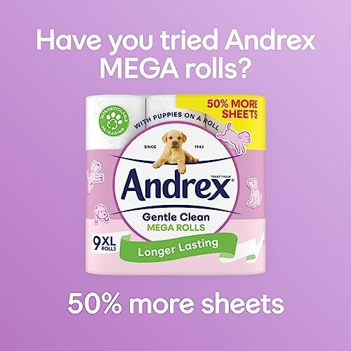 Andrex Gentle Clean Toilet Rolls - 72 Toilet Roll Pack (2-ply ...