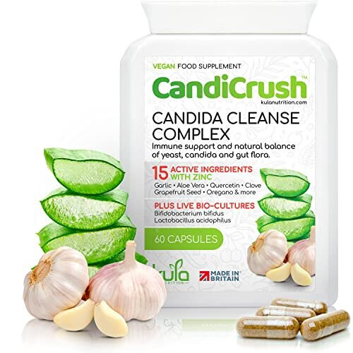CandiCrush Thrush Treatment - 60 Vegan Thrush Tablet Capsules - Candida ...