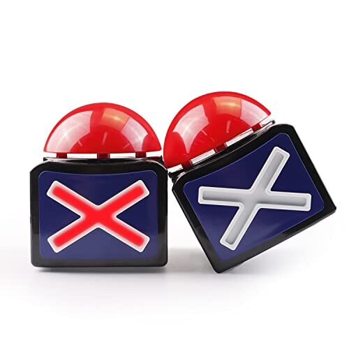 Beanblieve Game Show Buzzers - 2 Pack Quiz Buzzer with Light and Sound ...