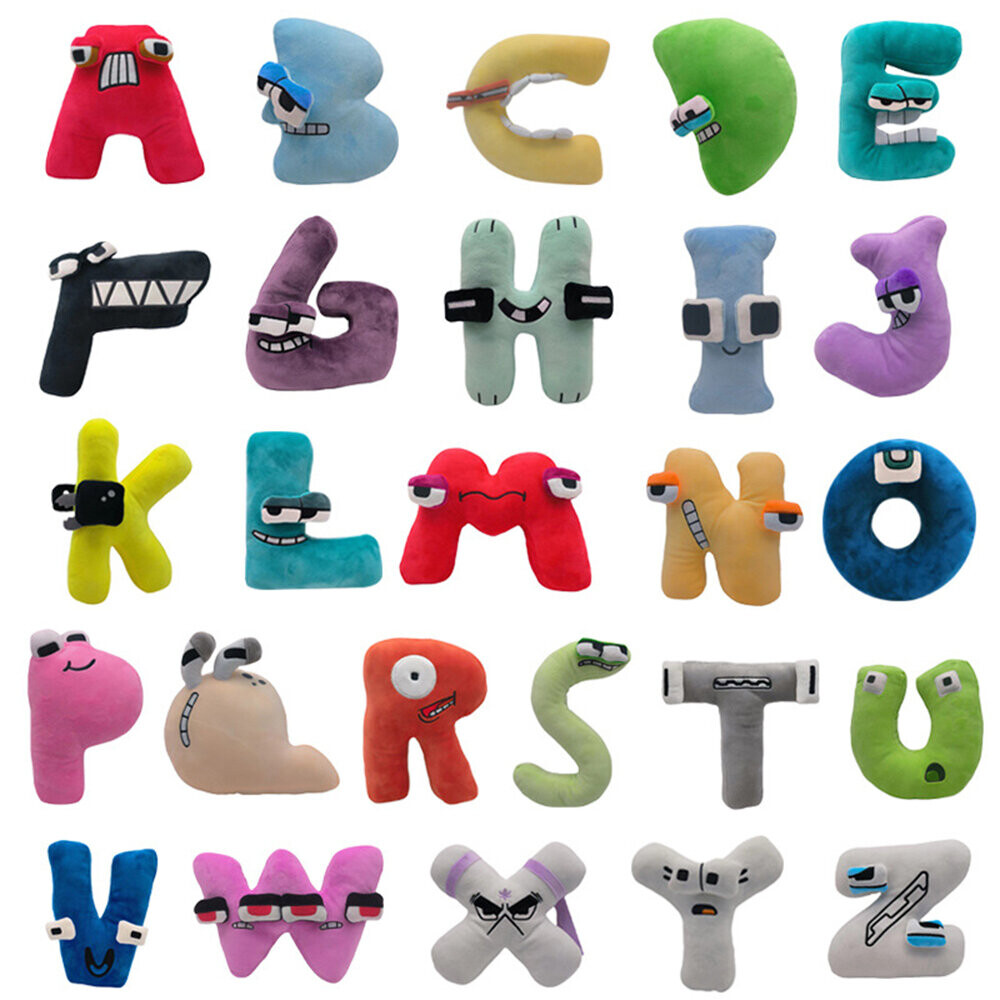 (A--Z 26PCS) 26pcs Alphabet Lore Plush English Letter Stuffed Animal Plushie Doll Toys on OnBuy