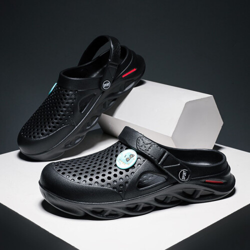 Mens Lightweight Comfortable Open Back Clogs Bathing Shoes Mesh ...