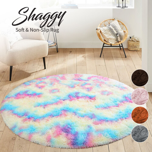 Shaggy Rugs Circle Round Rug Carpet Soft Fluffy on OnBuy