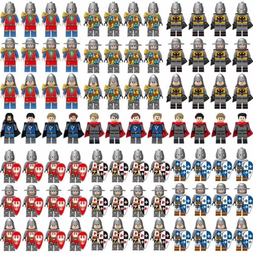 (84PCS ) 84PCS Medieval Knights Military dragon soldiers building ...