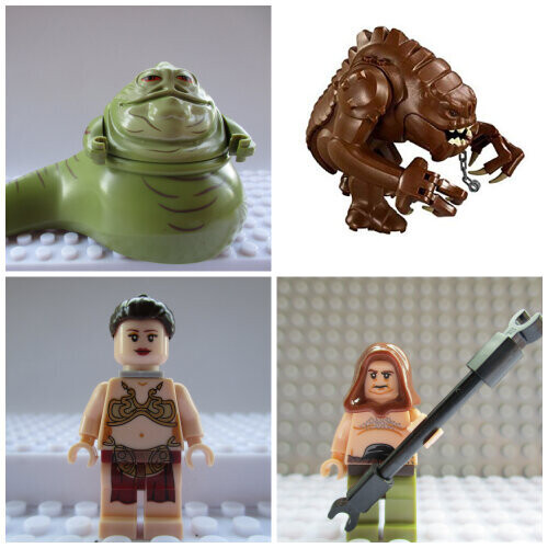 Star Wars Fit Lego Mini Figure Hero Lego Jabba Hutt Rancor Leia on OnBuy