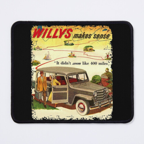 Mouse Pad Willys Trucks 4x4 wagon 11.8 x 9.8 inch Computer Mat Gaming ...