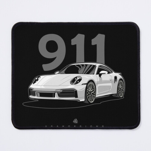 Mouse Pad 911 turbo illustration graphics 11.8 x 9.8 inch Computer Mat ...