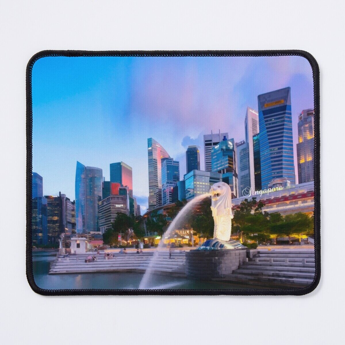 Mouse Pad Singapore - Iconic Landmark and Downtown Core Skyline 11.8 x ...