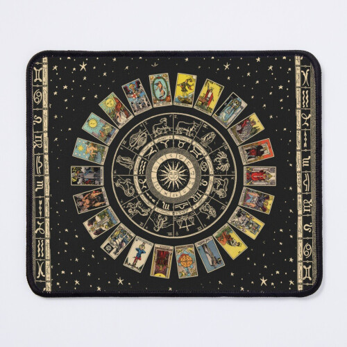 Mouse Pad Wheel of the Zodiac, Astrology Chart and the Major Arcana ...