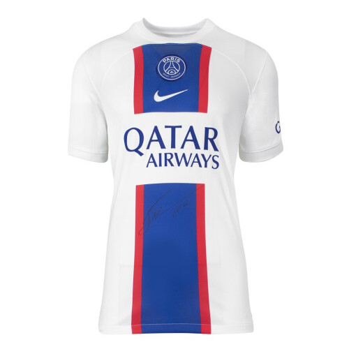Framed Lionel Messi Signed PSG Shirt: Third, 2022-23 on OnBuy