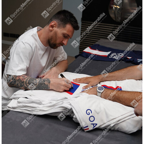 Framed Lionel Messi Signed PSG Shirt: Third, 2022-23 on OnBuy