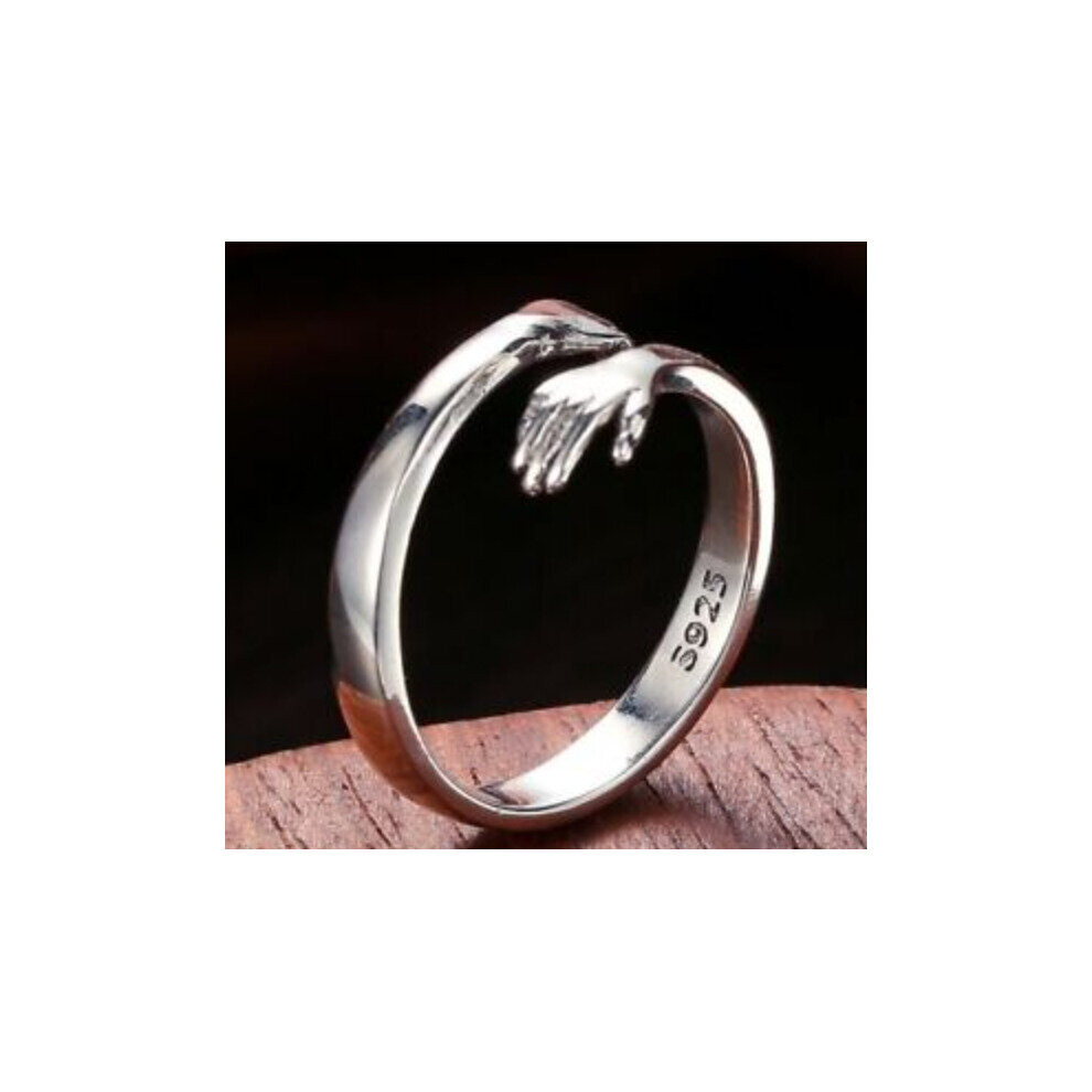 Hug Rings Hugging Hands Open ring Silver on OnBuy