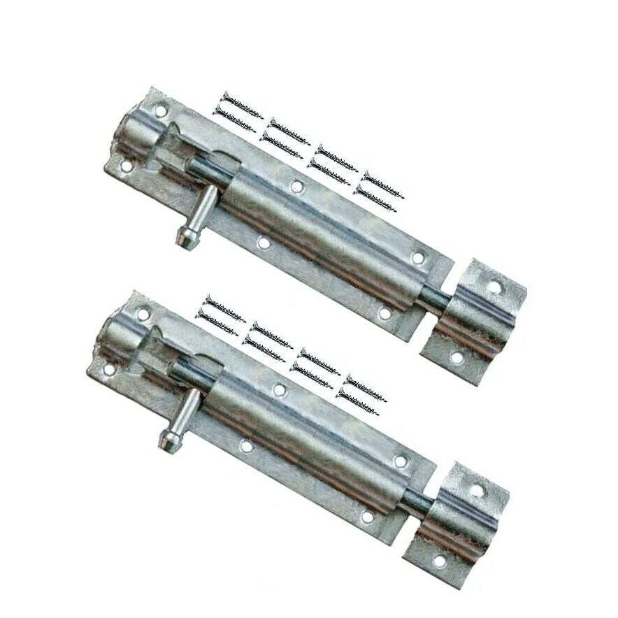 TERF Heavy Duty Galvanised Tower Door Bolt Barrel Slide Lock 150mm [6 ...