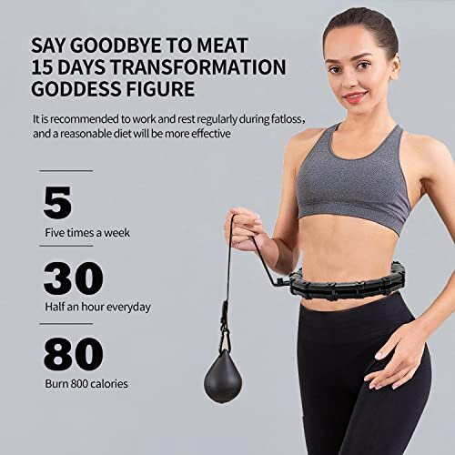 Weighted Hula Hoop – Premium Auto Spinning Hoop Detachable Smart Hoops ...