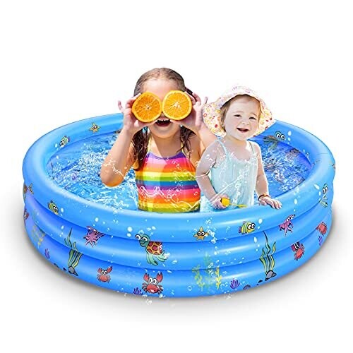 Paddling Pools for Kids, 40 Inch Small Inflatable Swimming Pools for ...