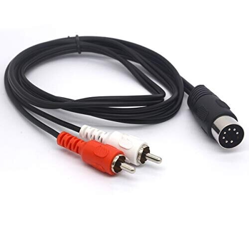7 Pin DIN Male to Dual RCA Male Cable Audio Adapter Lead Connects CD ...