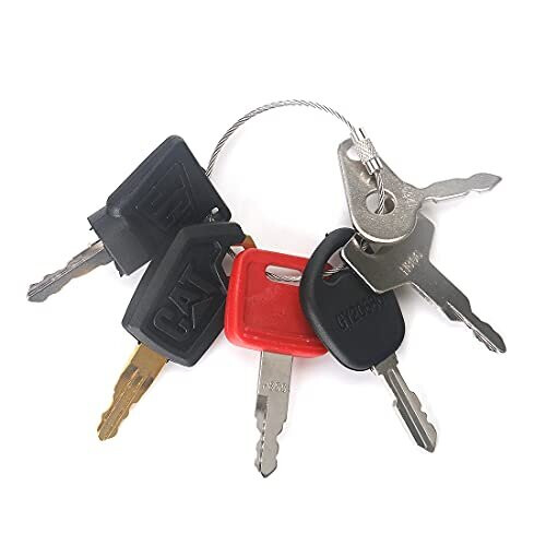 6PCS Master Key Excavator Dumper Plant Ignition Key Set Compatible for ...