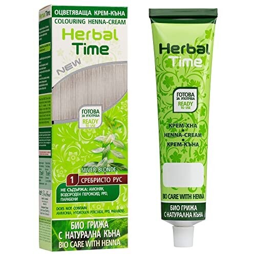 Henna Natural Cream Color Silver Blonde Nº 1 | Henna Coloring Cream ...