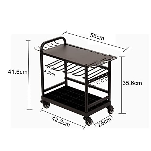 3 Tier Tool Trolley Cart Metal Tool Cabinet Rolling Workstation Garage