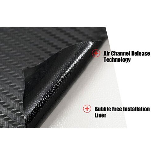 3D Carbon Fibre Film Decal Black 3D Flexible Car Wrap Vinyl Sticker ...