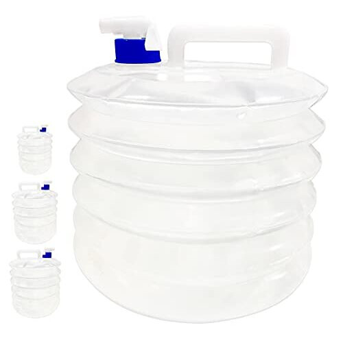 Collapsible Water Container, 5L/10L/15L BPA-Free Camping Water Containers with Tap, Water ...