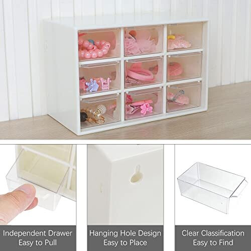 Small Storage Drawers, Desktop Art Craft Storage Box, Plastic Organiser ...
