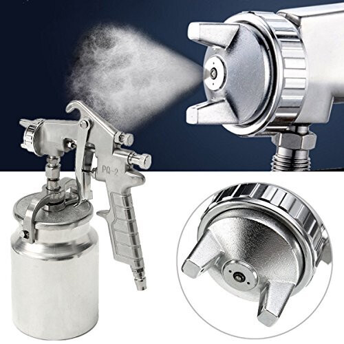 Suction Feed Air Spray Paint Gun 2.0mm Stainless Nozzle 1000ml Capacity ...