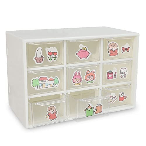 Small Storage Drawers, Desktop Art Craft Storage Box, Plastic Organiser ...