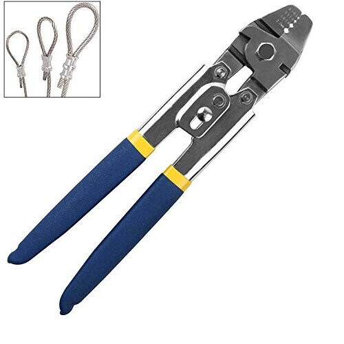 Wire Rope Crimper Sleeve Crimping Tool, Hand Crimping Pliers Set Crimp ...