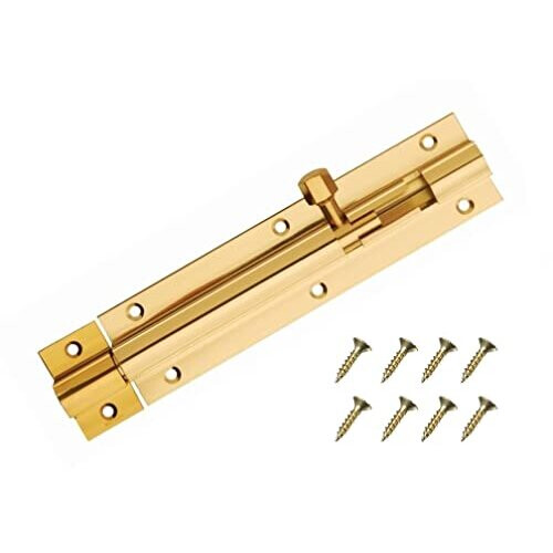 Door Bolt Polished Brass Barrel Slide Lock 150mm [6''] Latch with ...
