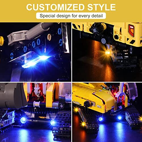 LED Light Kit for Lego 42121 Technic Heavy-Duty Excavator, COOLDAC USB ...