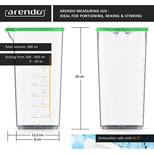 - Measuring jug 600 ml with Measurements displayed, Mixing Jug, Blender ...