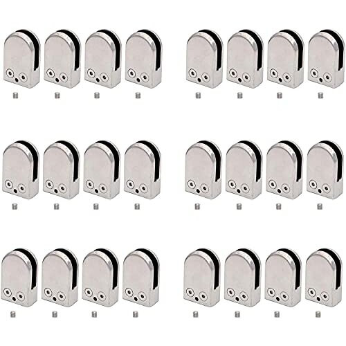 Glass Clamps 24PCS 6-8mm Stainless Steel 304 Glass Clips Clamps ...
