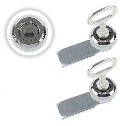 2 Pcs Wheelie Bin Locks with Keys, Triangle Gas Meter Box Lock Cam Lock ...