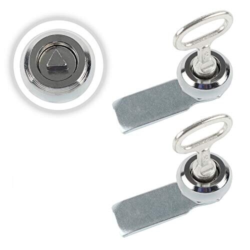 2 Pcs Wheelie Bin Locks with Keys, Triangle Gas Meter Box Lock Cam Lock ...