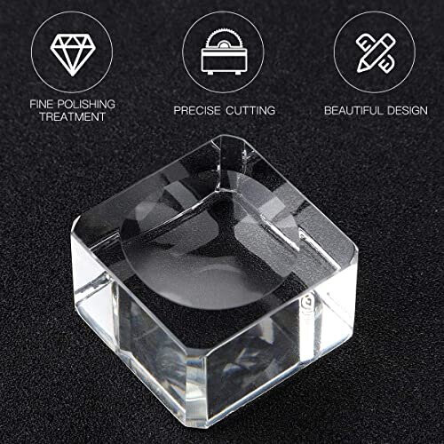 Crystal Ball Stand Clear Glass Ball Display Stand with Camber Concave ...