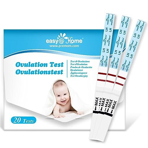 Ovulation Fertility Test Predictor Kit: Easy@Home 20 LH Strips Accurate ...