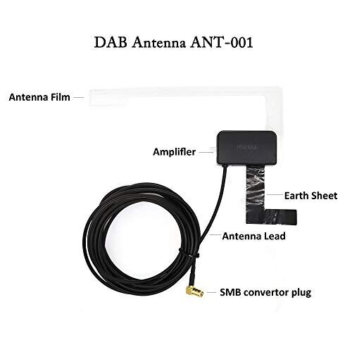 Tin-Nik DAB Car Aerial Digital Radio Aerial DAB+ Car Antenna Glass ...