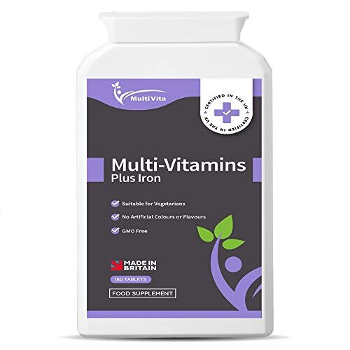 Multivitamins with Iron 180 One A Day Tablets - 13 Essential Vitamins ...