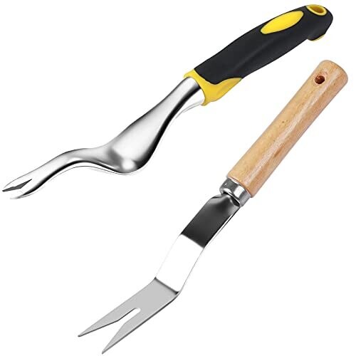 Garden Weeder Hand Weeding Tool Weed Removal Stainless Steel Handle ...