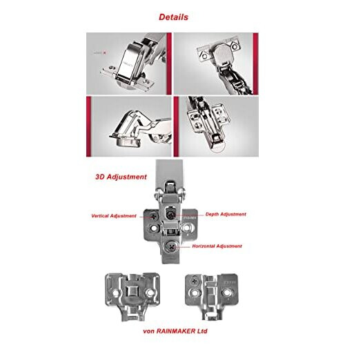 HAFELE 165 Degree Hinges with Integrated Cushioning Kitchen Cabinet Cupboard Wardrobe Door Steel ...